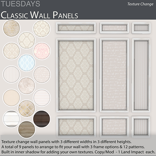 Second Life Marketplace - Tuesdays Classic Panels